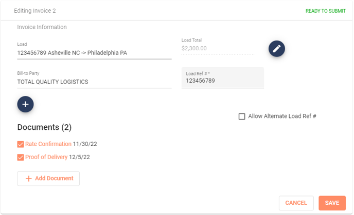 How to upload and submit an invoice on the TMS?